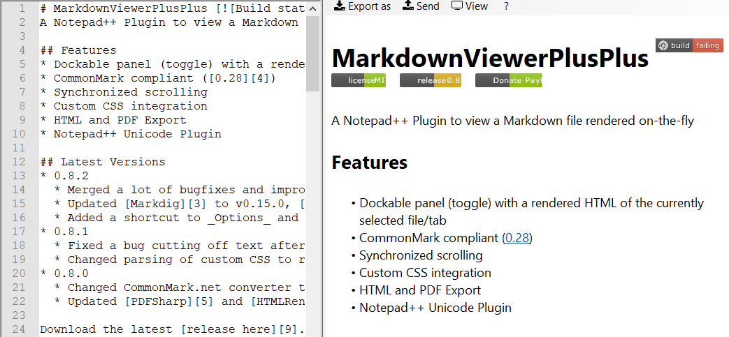 Prévisualiser du markdown dans Notepad++ – Cheat Sheet